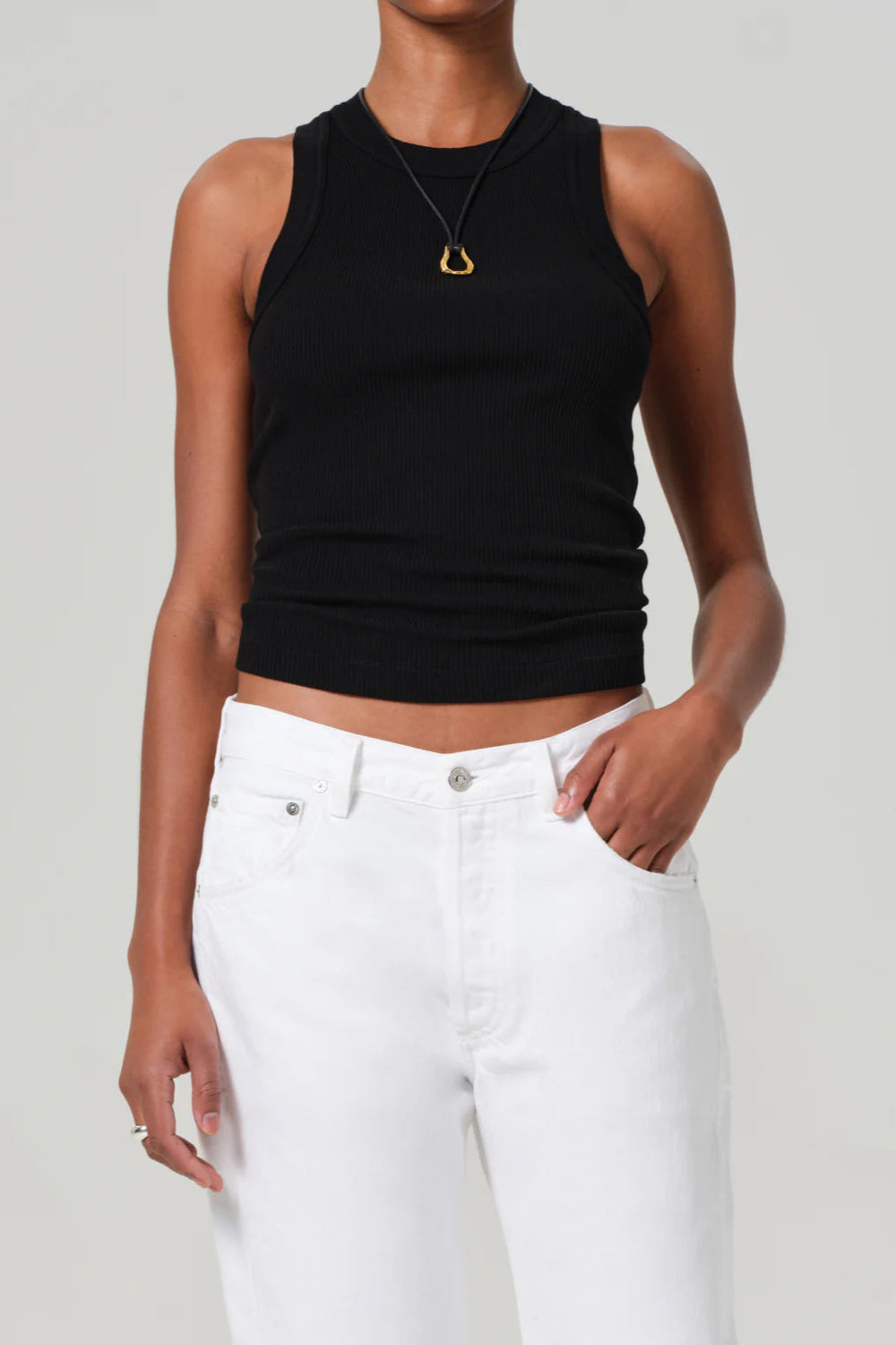 Citizens of Humanity Isabel Tank in Black | Shop Eleanor