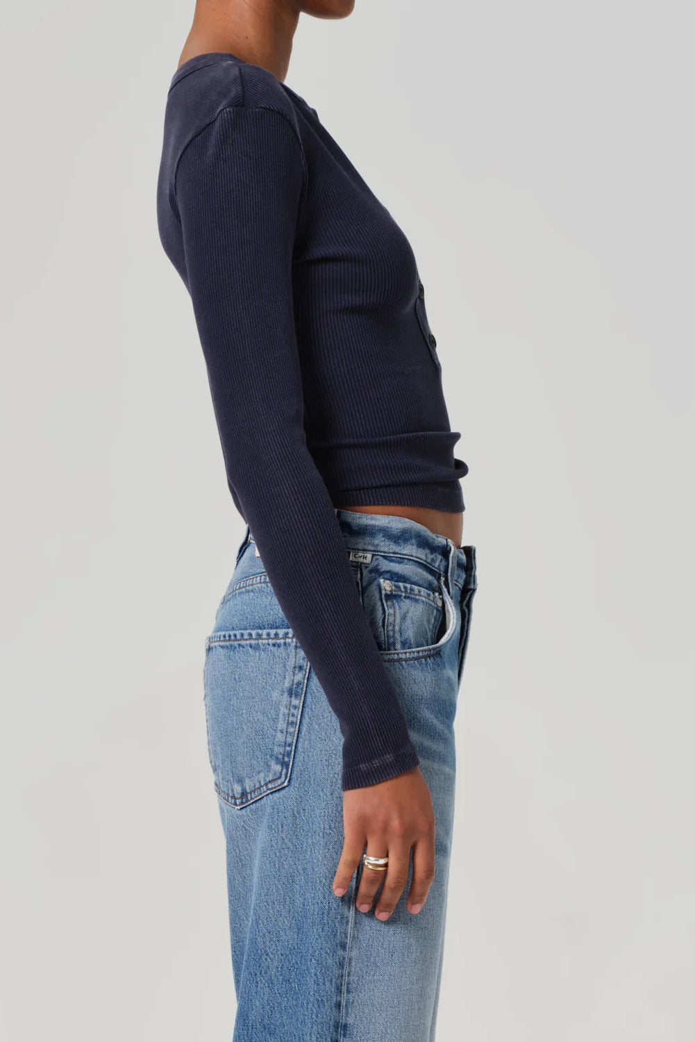 Citizens of Humanity Varra Henley in Navy | Shop Eleanor – Eleanor