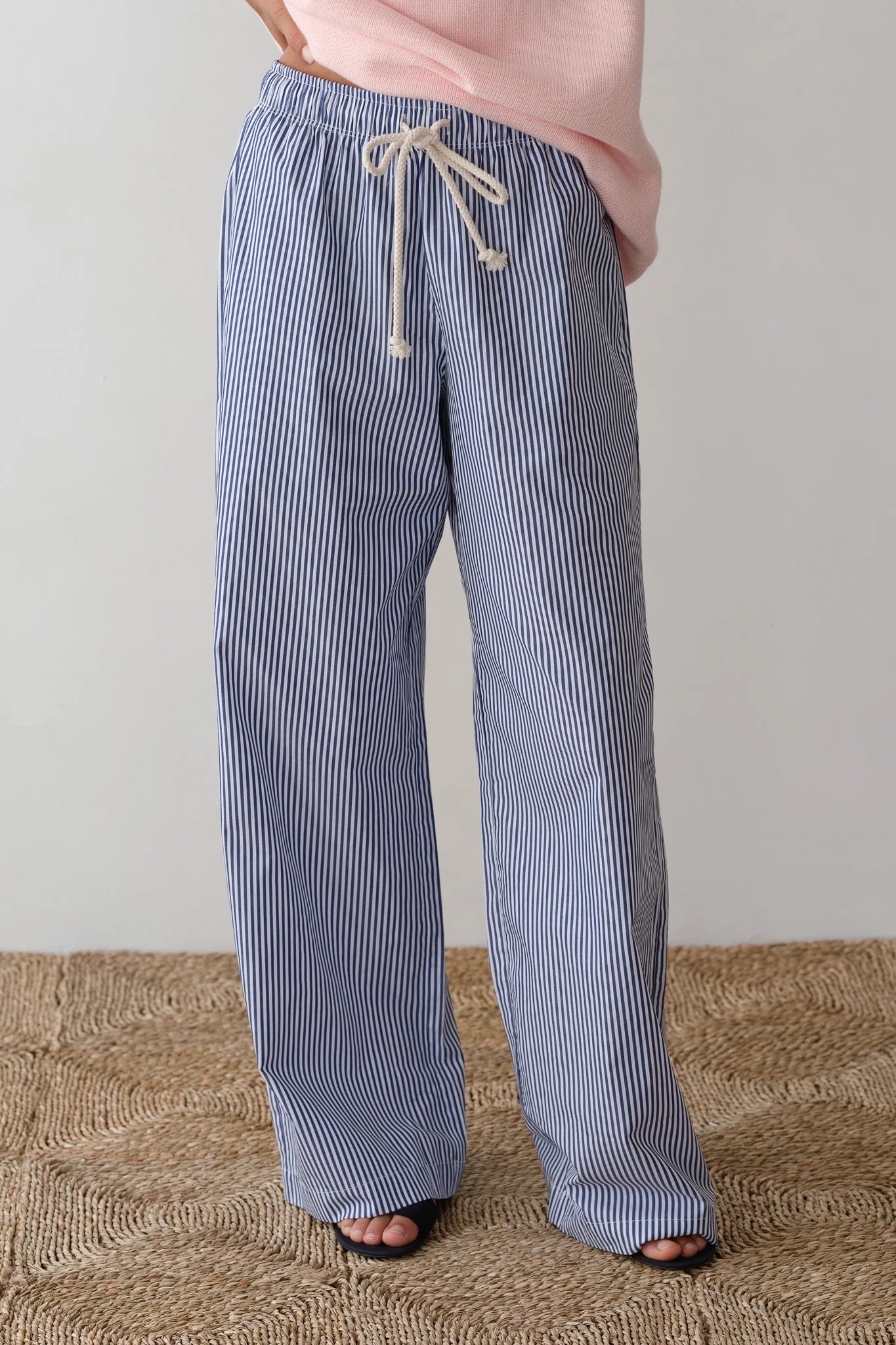 Donni Stripe Pop Pant in Navy/White | Shop Eleanor