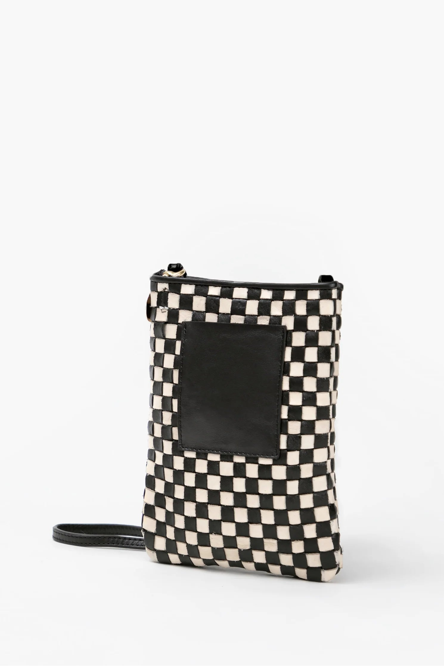 Clare V. Poche Black & Cream Checker Bag | Shop Eleanor